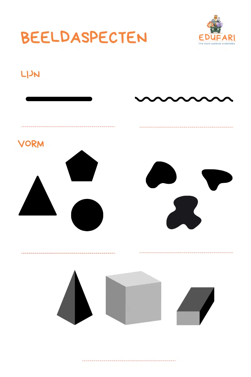 Met beeldaspecten aan de slag + werkblad - Edufari