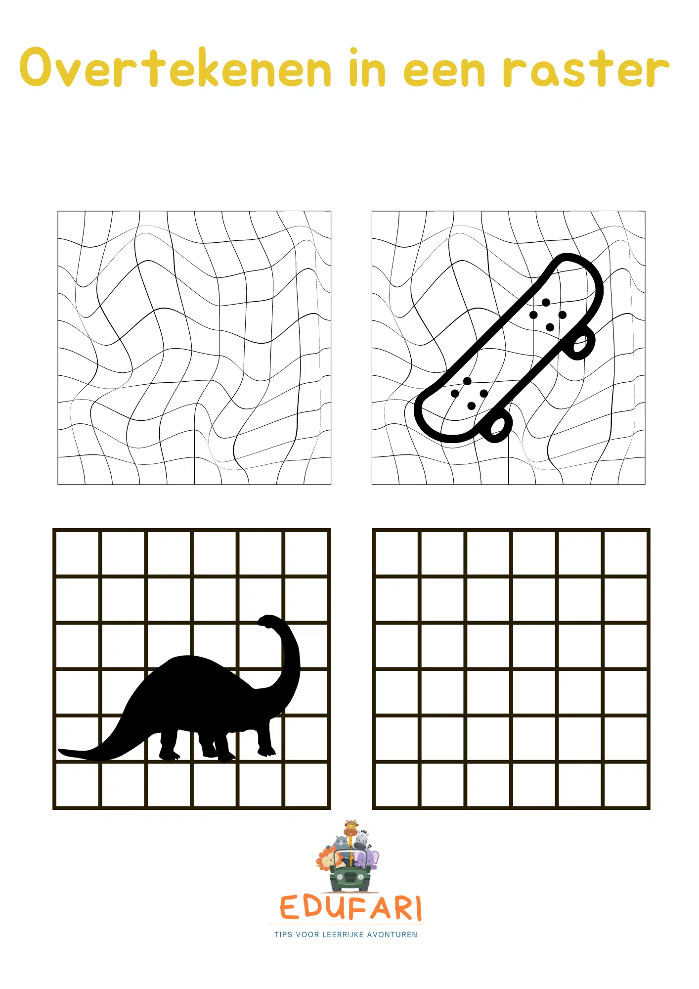 Leren tekenen met een raster - downloads - Edufari